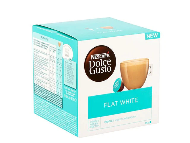 Nescafe Flat White Dolce Gusto Coffee Capsules - 16 Capsules – Qahwa & more